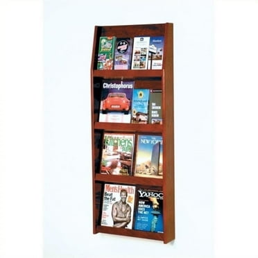 Wooden Mallet 12 Pocket Acrylic and Oak wall Display in Mahogany ...