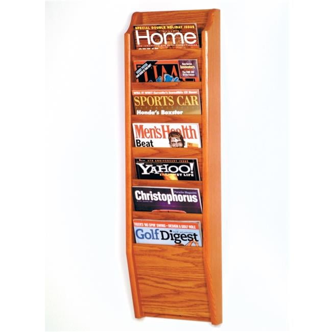 Wooden Mallet MR36-7BL Cascade 7 Pocket Magazine Rack - Black, Light ...