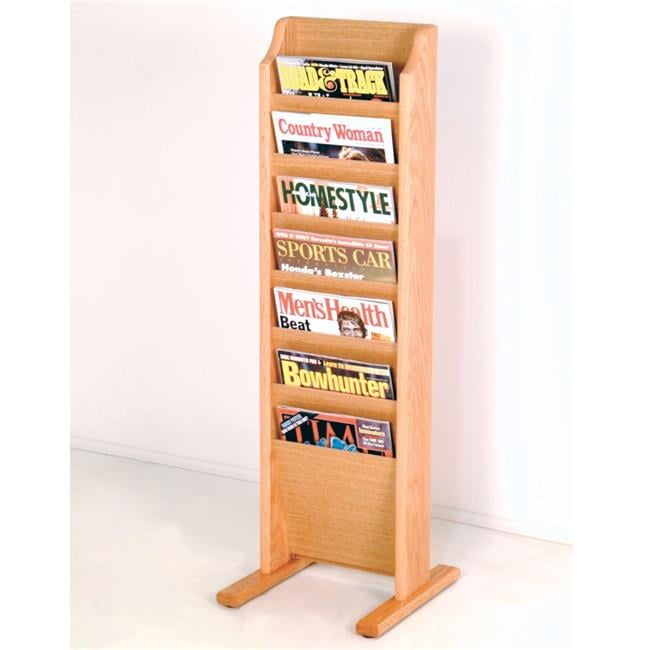 Wooden Mallet MR7-FSBH Cascade Free Standing 7 Pocket Magazine Rack ...