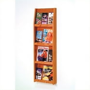 Wooden Mallet 9 Pocket Acrylic and Oak wall Display in Medium Oak ...