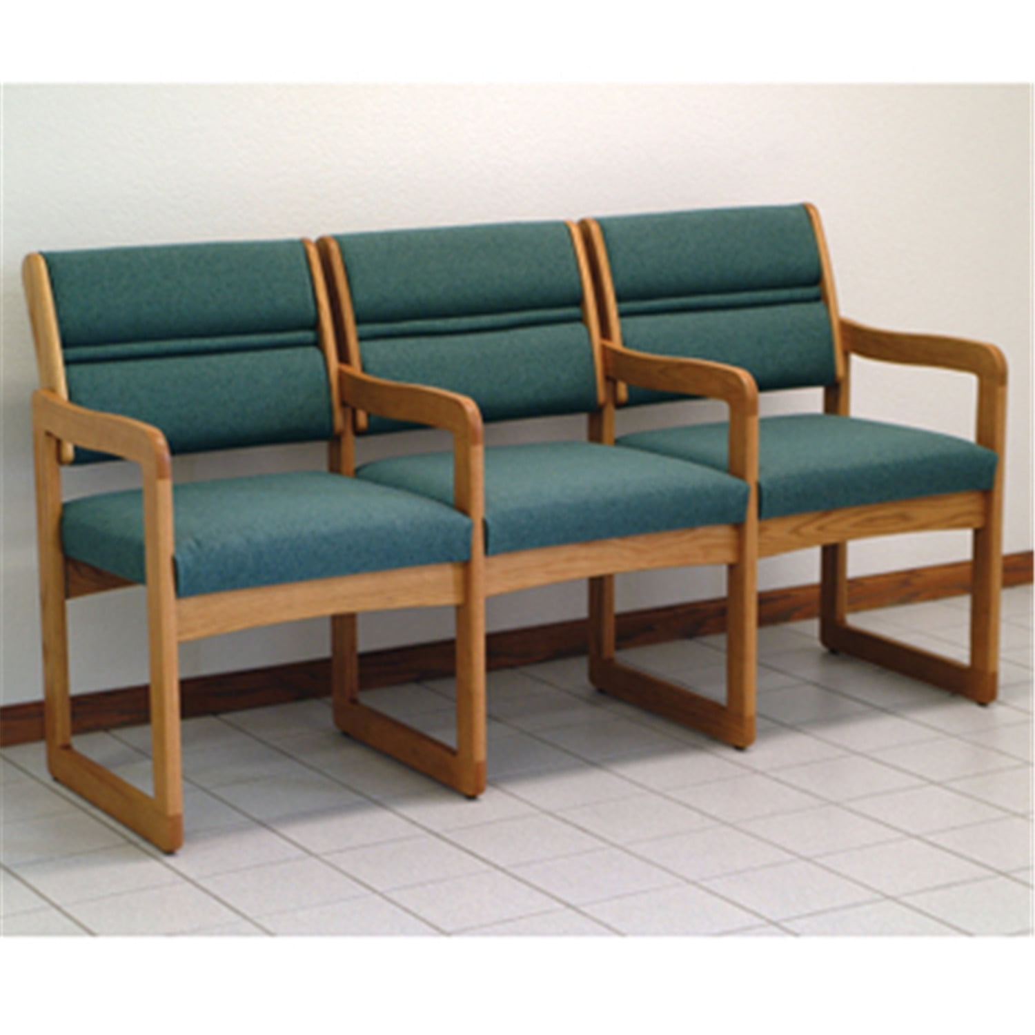 Wooden Mallet DW1-3MOFG Valley Three Seat Chair with Center Arms in ...