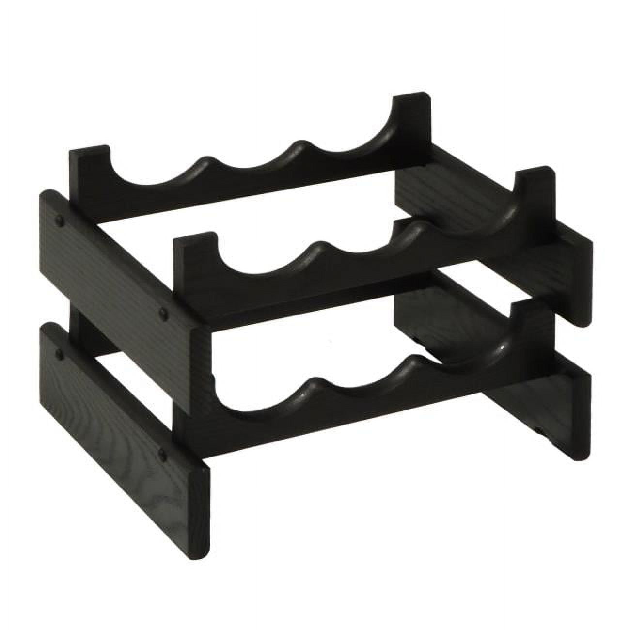 Wooden Mallet WR32BK 6 Bottle Dakota Wine Rack, Black - Walmart.com