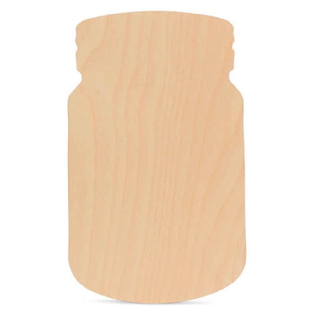 Wooden Mason Jar Cutout 14 x 8-1/2-inch, Pack of 250 Wooden Door Hanger ...