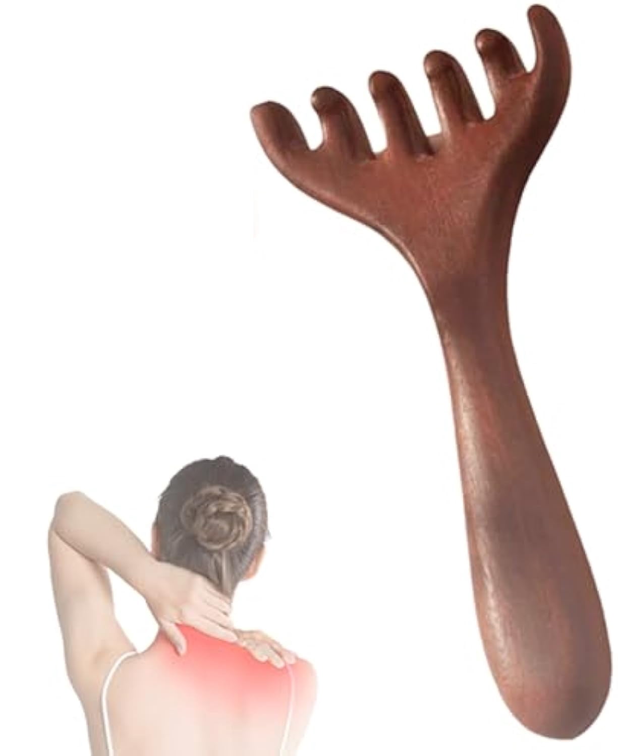 Wooden Massage Comb 6 Claws, Meridian-Dredging Rake Foot Acupoint ...