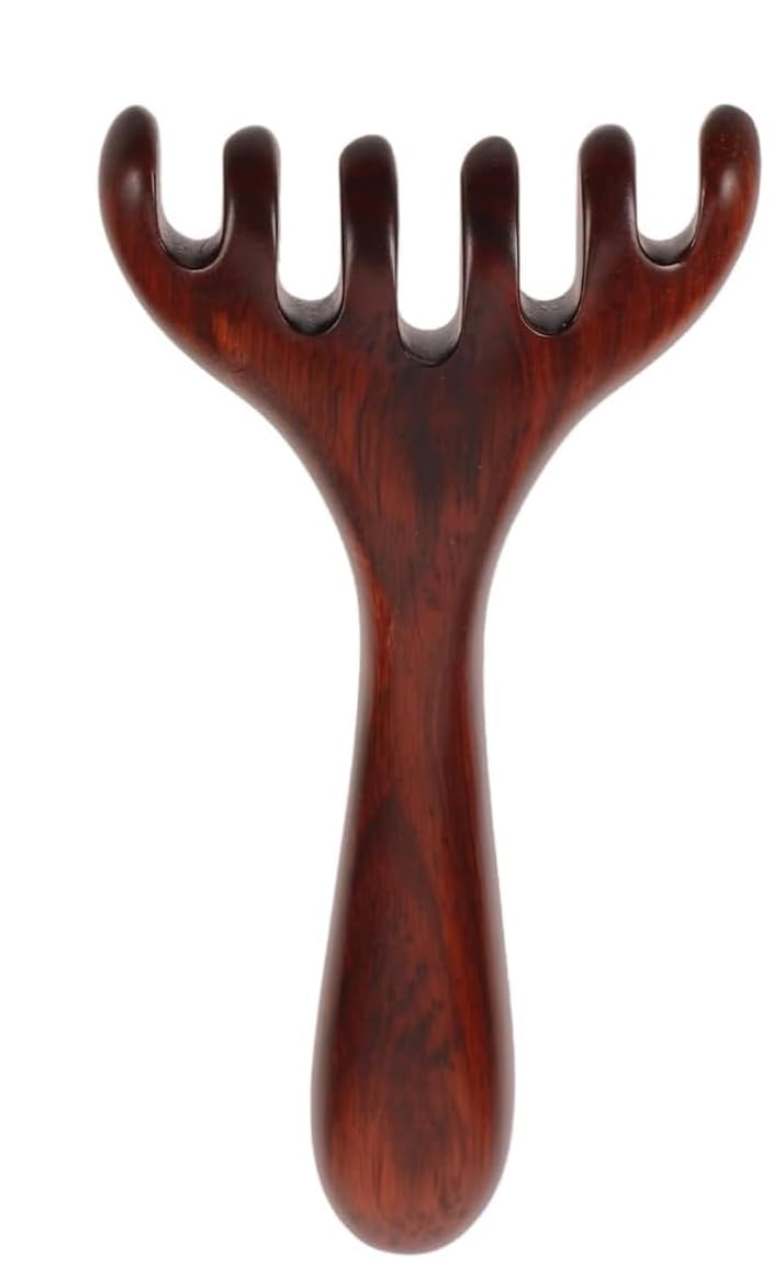 Wooden Massage Comb,Six-Claw Meridian Massage Combs, Sandalwood Multi ...