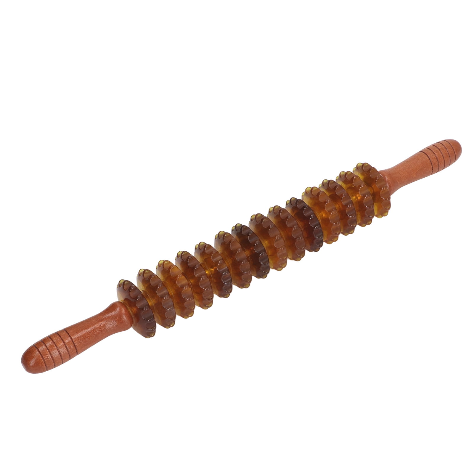 Wooden Massage Roller Reduce Stiffness Improve Circulation 14 Rollers Manual Fascia Roller Stick
