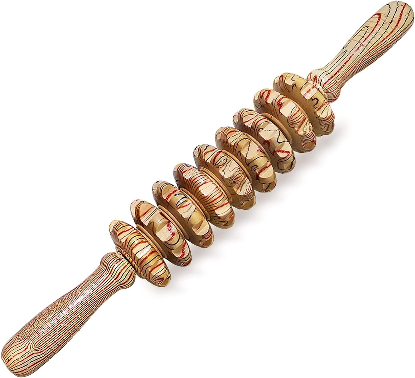 Wooden Massager Handheld Roller Trigger Point Massager Stick for Fascia ...