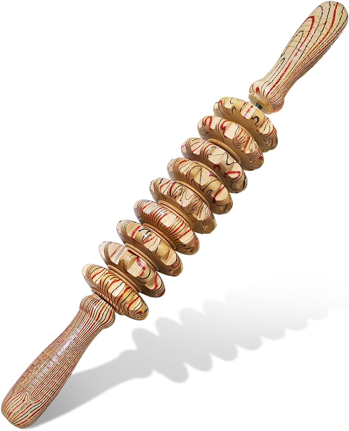 Wooden Massager Handheld Roller Trigger Point Massager Stick for Fascia ...