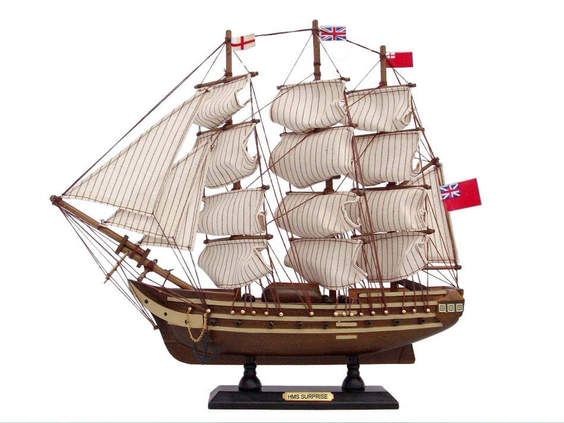 Wooden Master And Commander HMS Surprise Tall Model Ship 14"" - Walmart.com