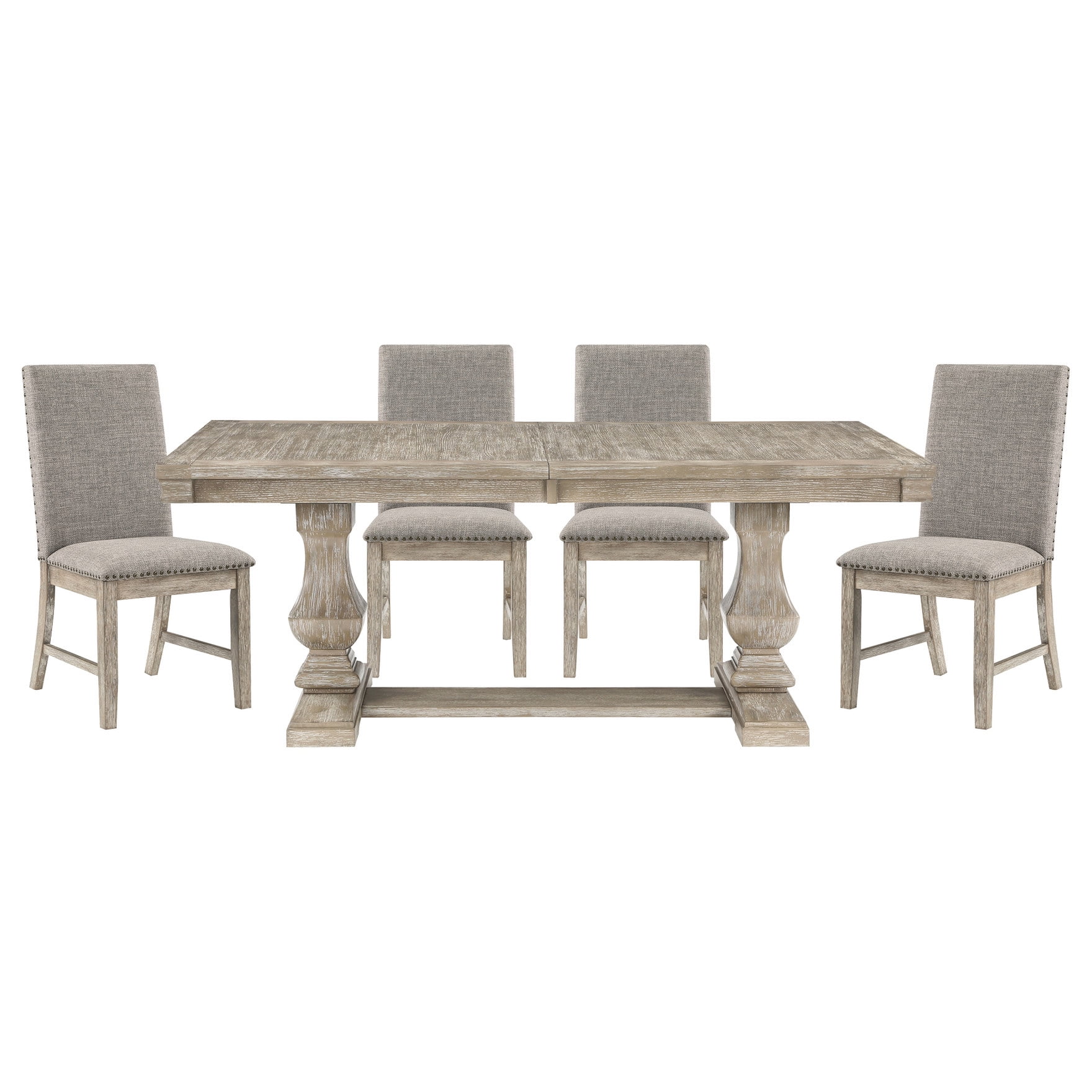 Wooden Material - Extendable Tabletop - Dinner Gathering - 5pc Dining ...