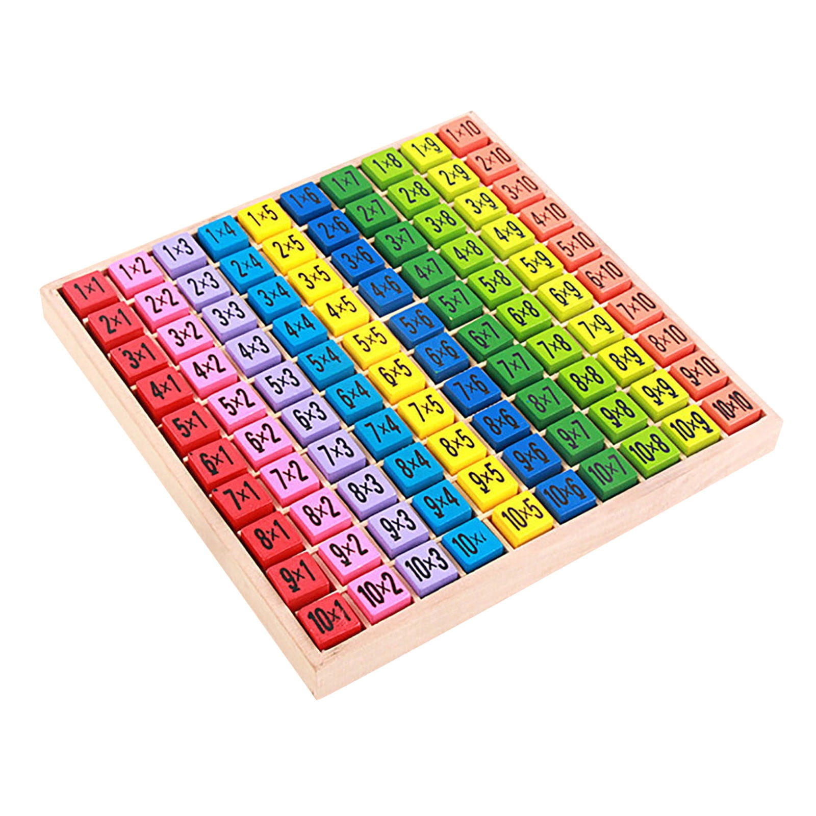 Wooden Math Board Toy Educational Multiplication Learning Block for ...