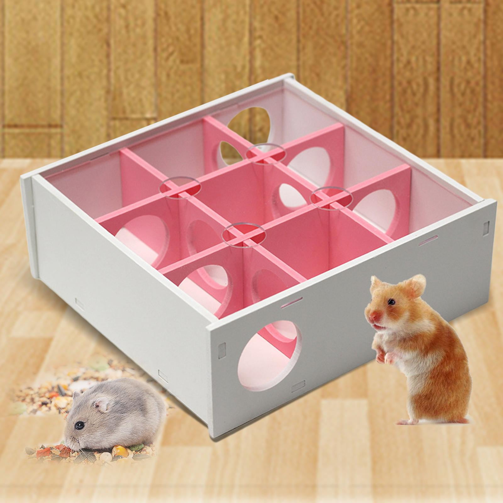 Wooden Maze Tunnel Toy with Transparent Acrylic Cover, Small Animals ...