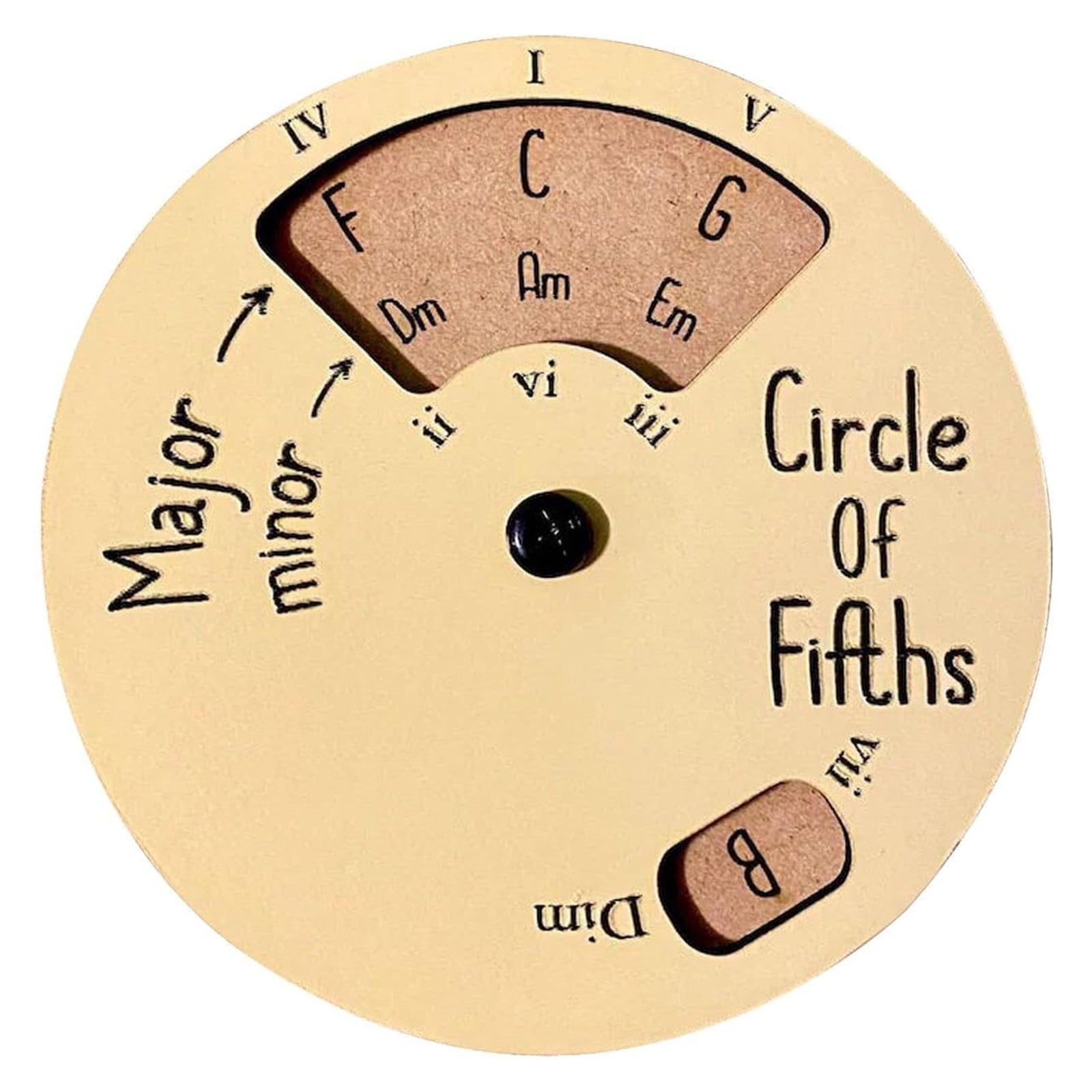 Wooden Melody Tool Circle Of Fifths Wheel Round Music Enlightenment ...