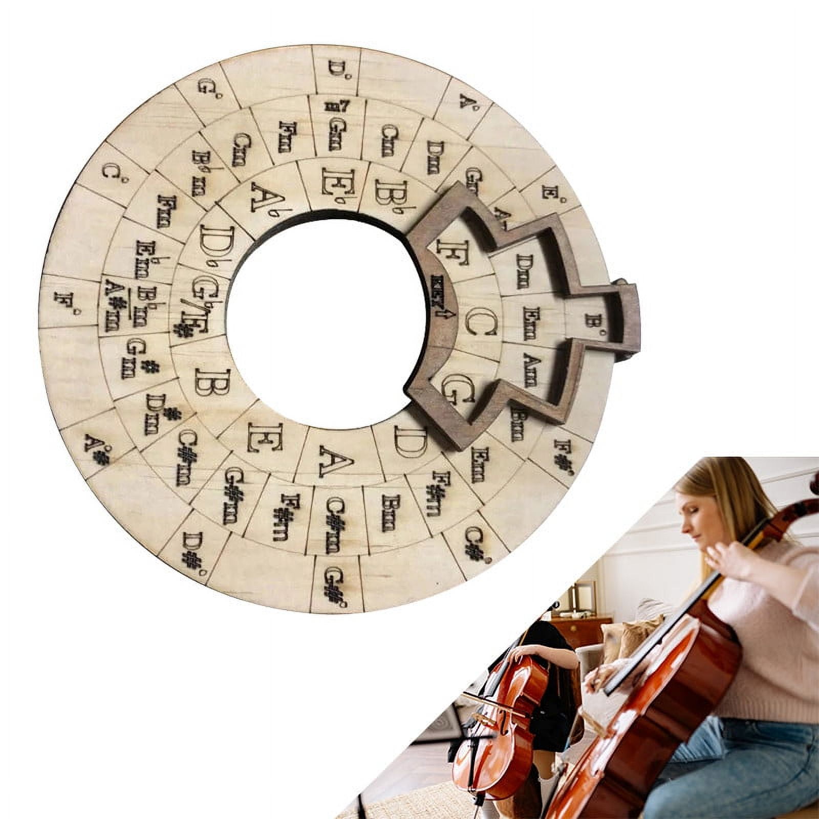 Wooden Melody Tool, Circular Wooden Wheel And Musical Educational Tool ...