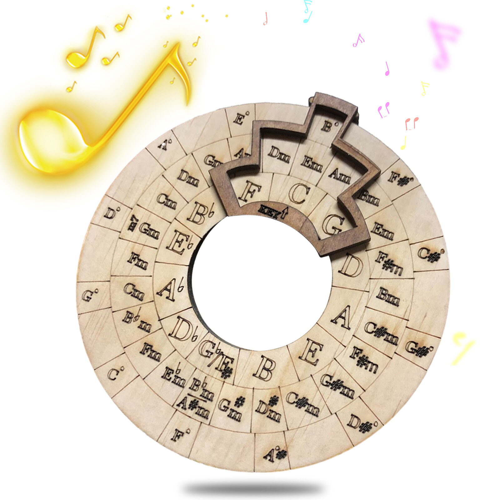 Wooden Melody Tool Music Instrument Wood Melody Maker Circle of Fifths ...