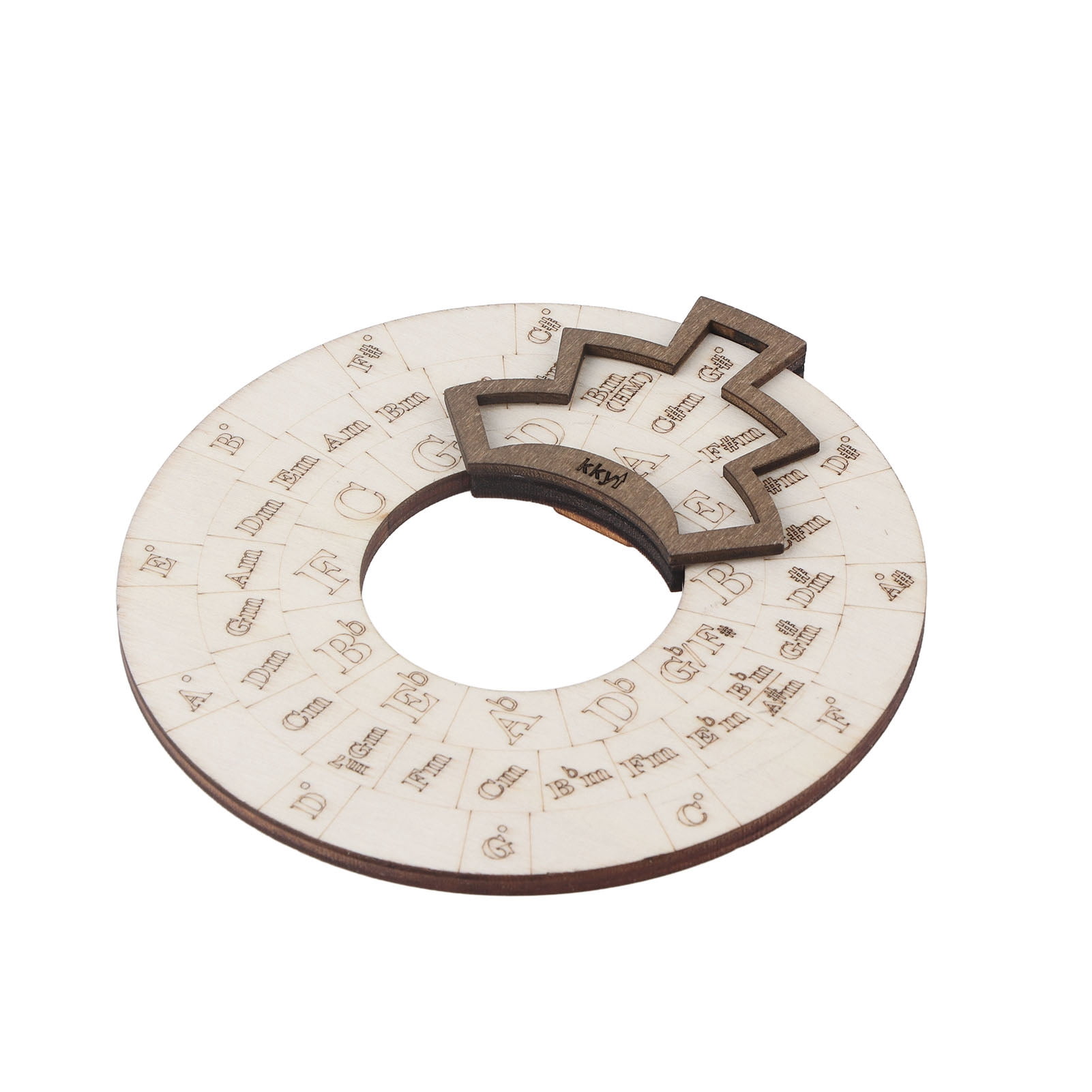 Wooden Melody Tool Musical Educational Rotating Circle of Fifths Wooden ...