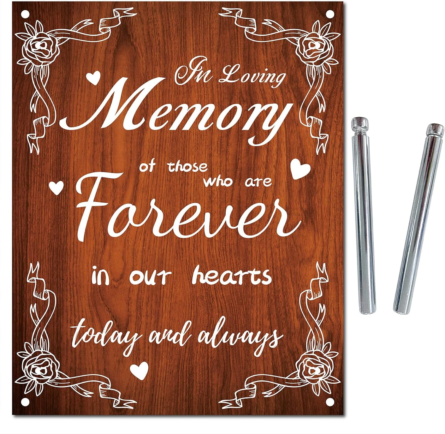 Wooden Memorial Signs Table Sign Hanging Plaque Board Tabletop Rustic ...