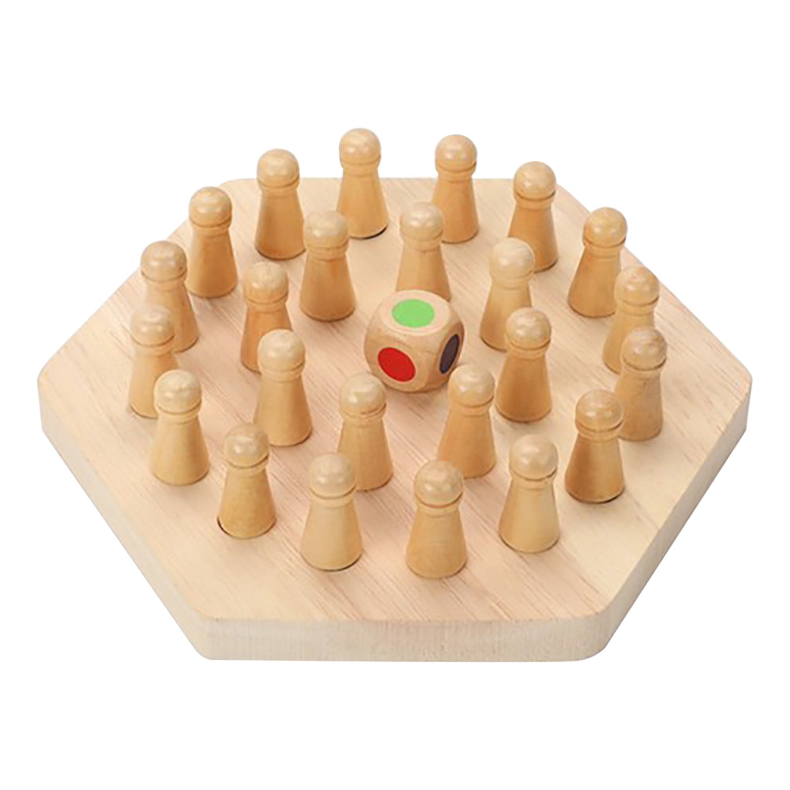 Wooden Memory Chess Board Game: Color Memory Matching Brain Teasers ...