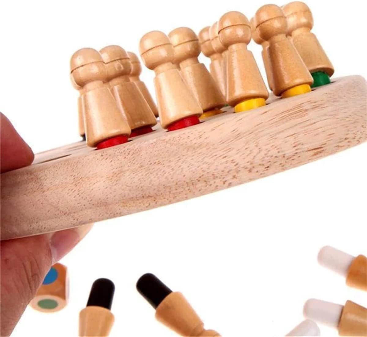 Wooden Memory Chess Board Game, Memory Matching Brain Teasers Game for ...