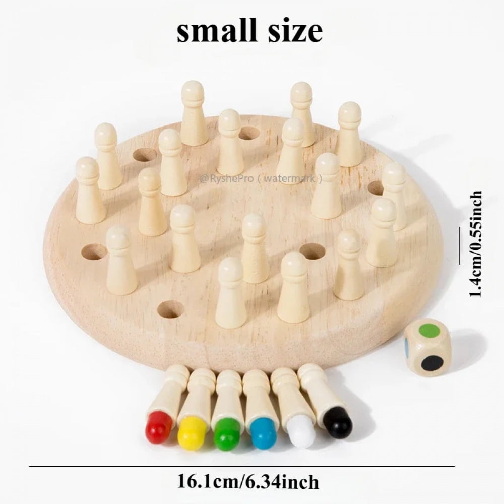 Wooden Memory Chess Matching Game Family Color Board Games for Kids and ...