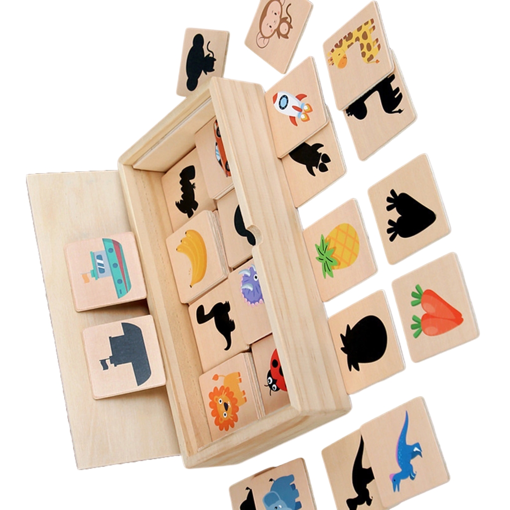 Wooden Memory Matching Game Educational Toy For Kids Fine Motor Skills ...