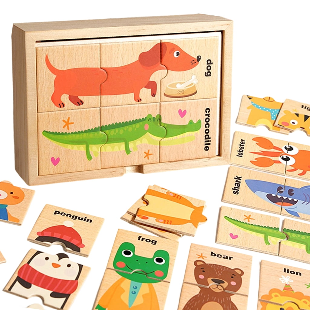 Wooden Memory Matching Game Educational Toy For Kids Fine Motor Skills ...
