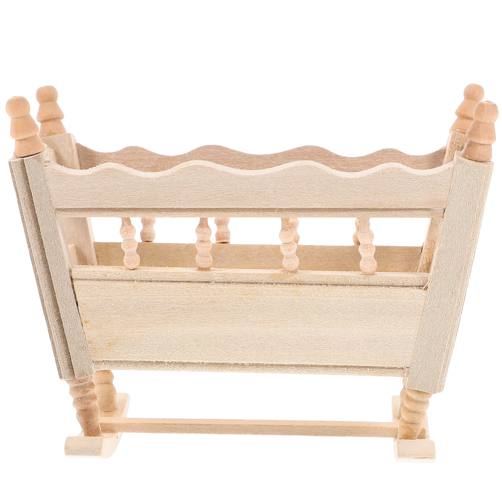 Wooden Mini Collectibles Childrens Room Decor Small Cribs Doll House ...