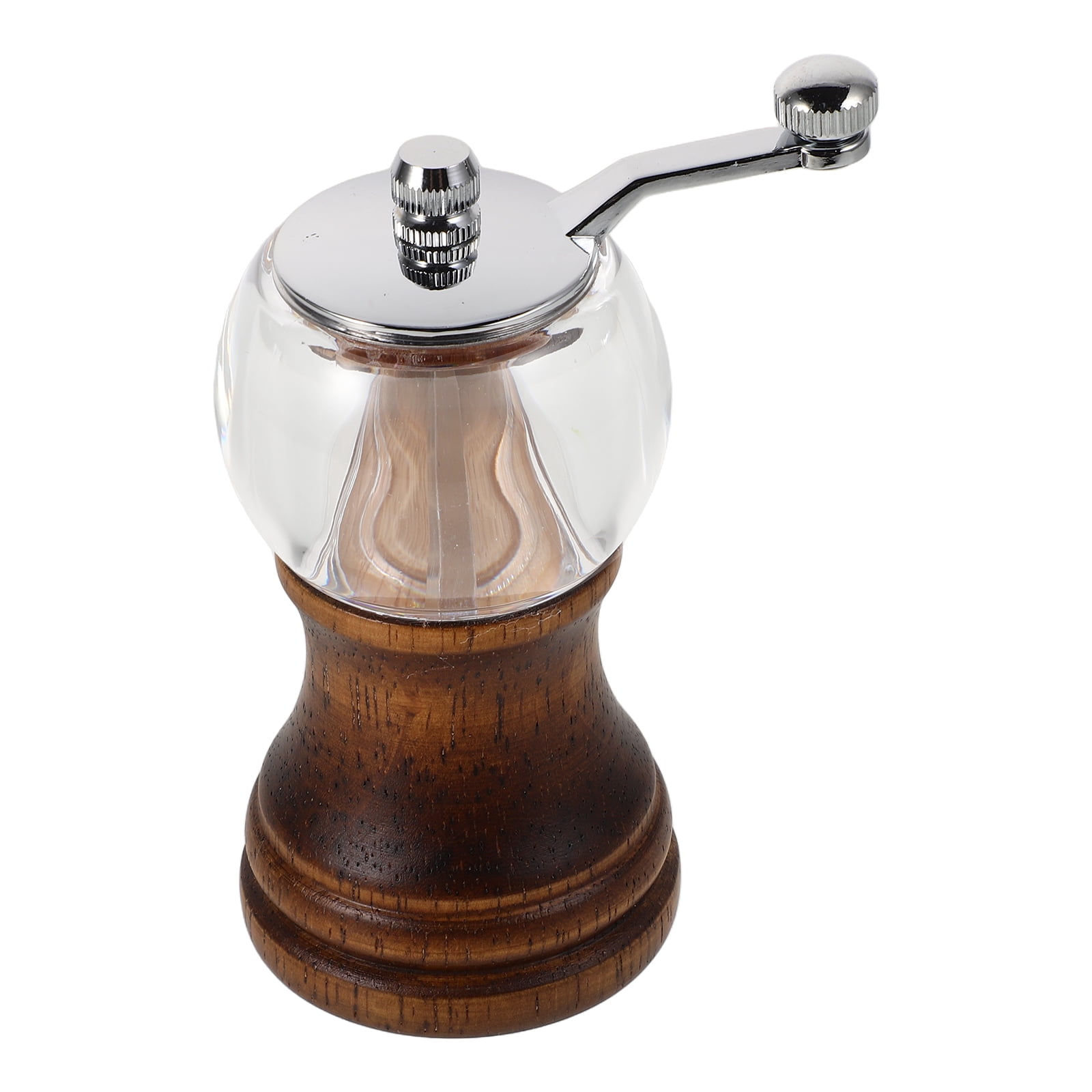 Wooden Mini Pepper Grinder with Crank Handle for Kitchen Cooking ...