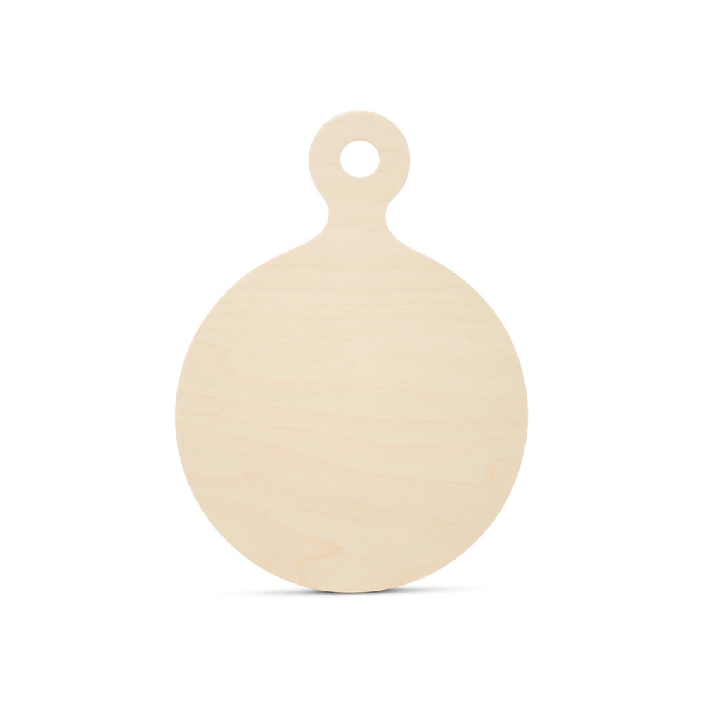Wooden Mini Pizza Board Shape Cutouts 6-inch With Handle, Pack of 3 ...