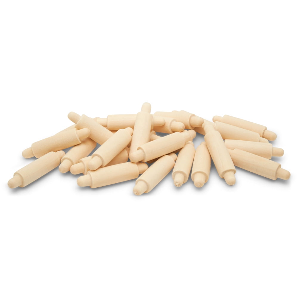 Wooden Mini Rolling Pin, 1-5/8 inches, Pack of 50, Perfect for ...