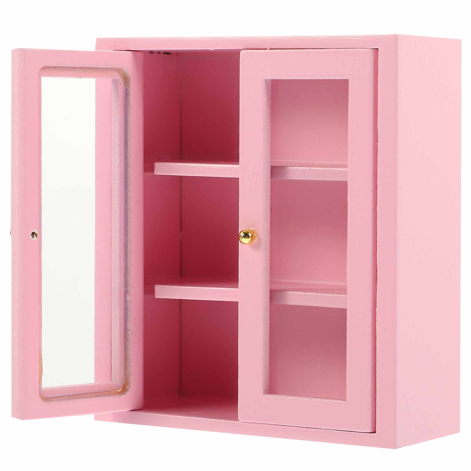 Wooden Miniature Cabinet Model Tiny House Ornament Mini House ...