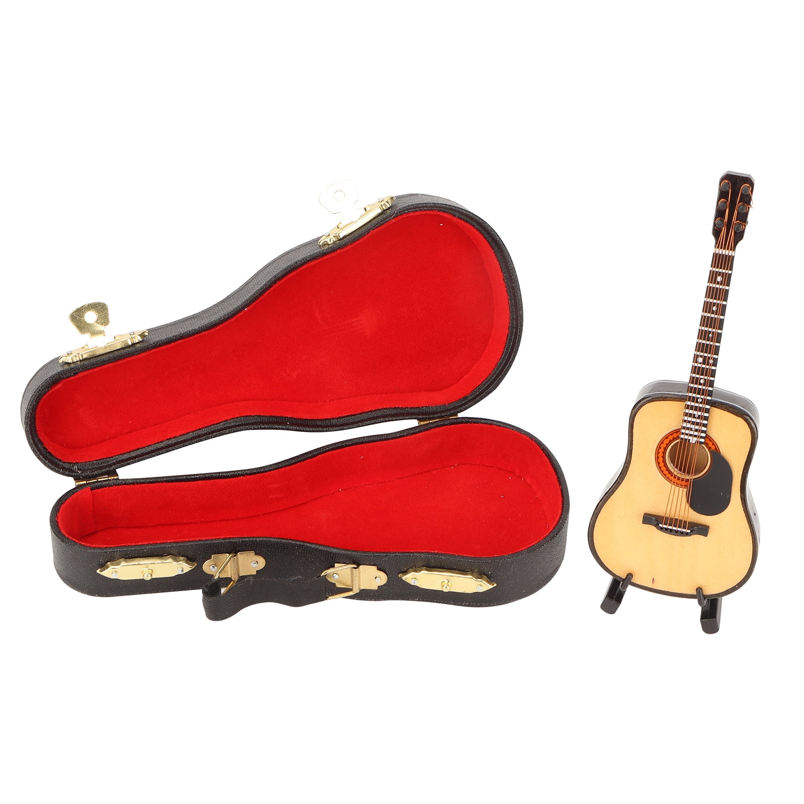 Wooden Miniature Guitar Model Mini Guitar Replica Musical Instrument ...
