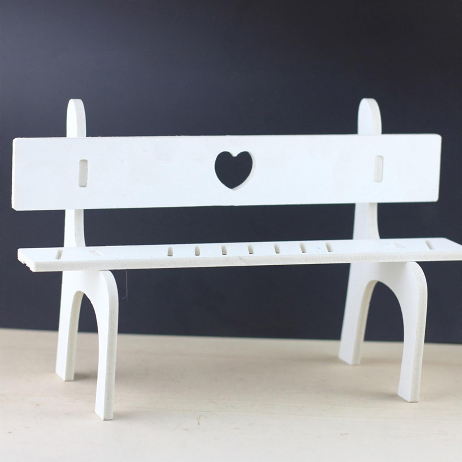 Wooden Miniature Park Prop Handmade Ornament Garden Chair for Hanging ...