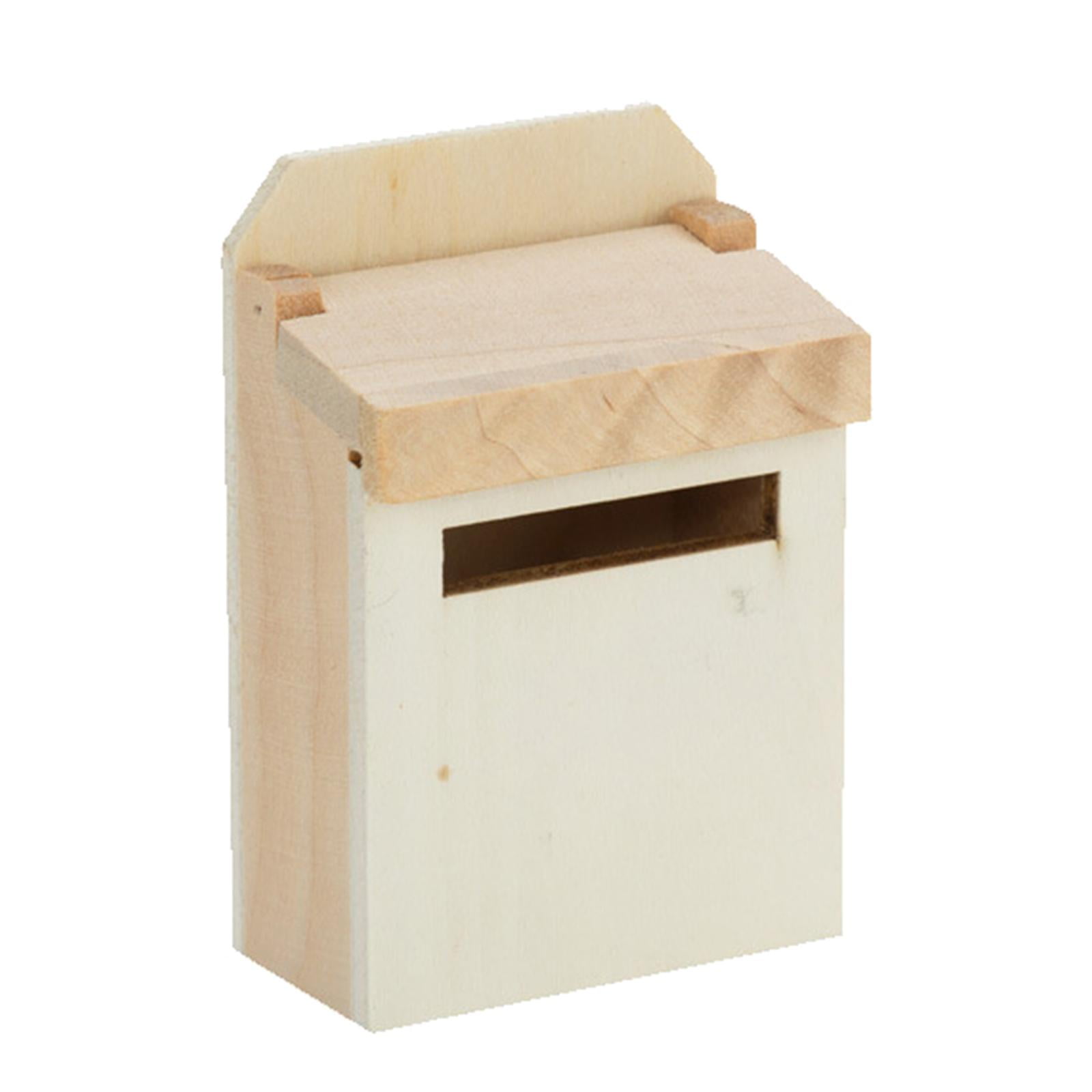 Wooden Miniature Post Box Post Box DIY Craft Playset for Doll Doll ...