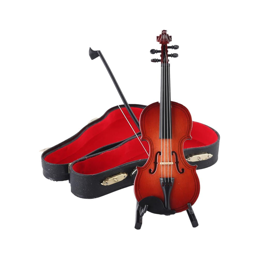 Wooden Miniature Violin Model, Mini Musical Instrument Replica Model ...