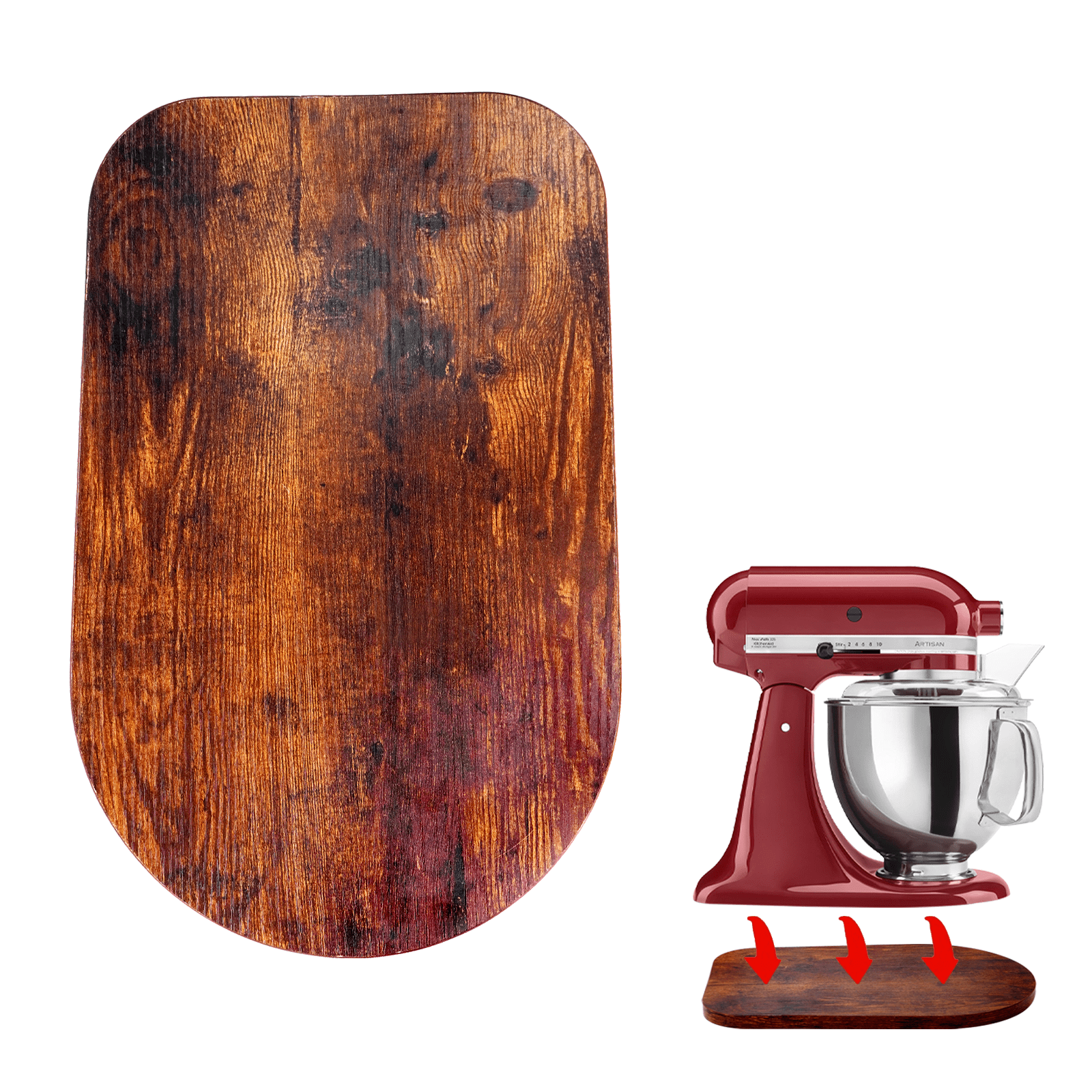 Wooden Mixer Slider Compatible with KitchenAid 4.5&5 Quart Tilt-Head ...