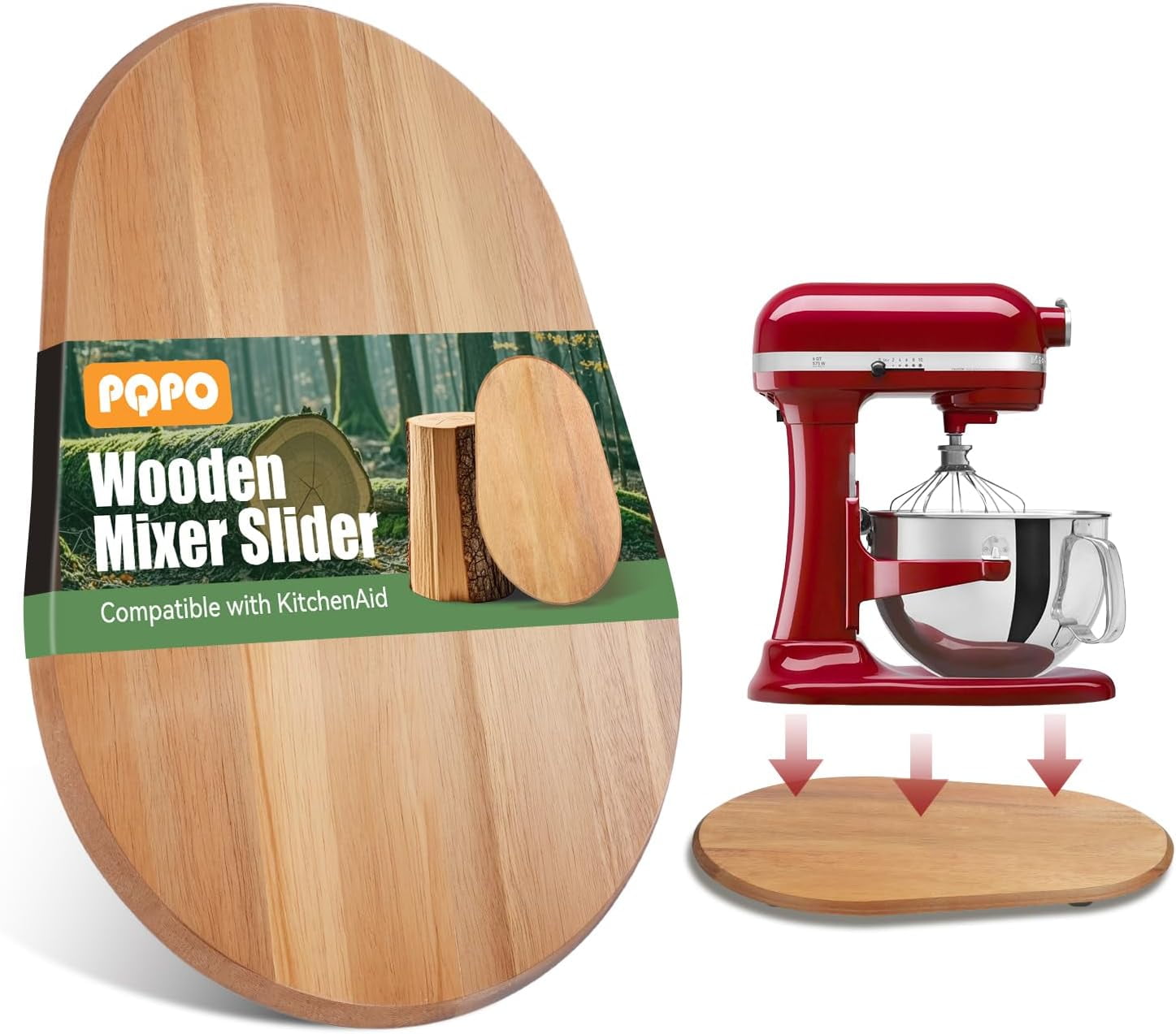 Wooden Mixer Slider Compatible with KitchenAid 6/7/8 Quart Bowl-Lift ...