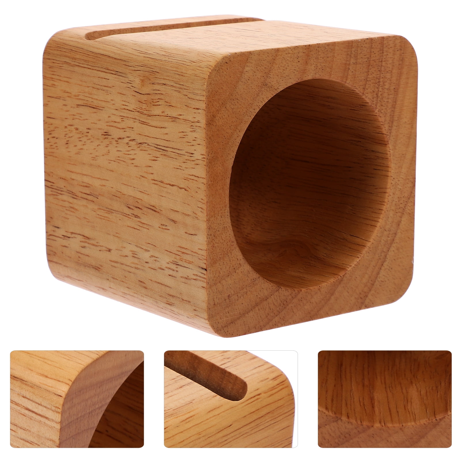 Wooden Mobile Phone Holder Multifunctional Desktop Phone Stand Cube ...