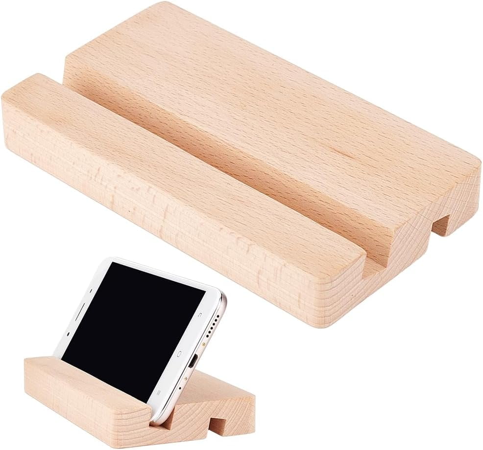Wooden Mobile Phone Stand Holder Two Sides Burlywood Universal Cell ...