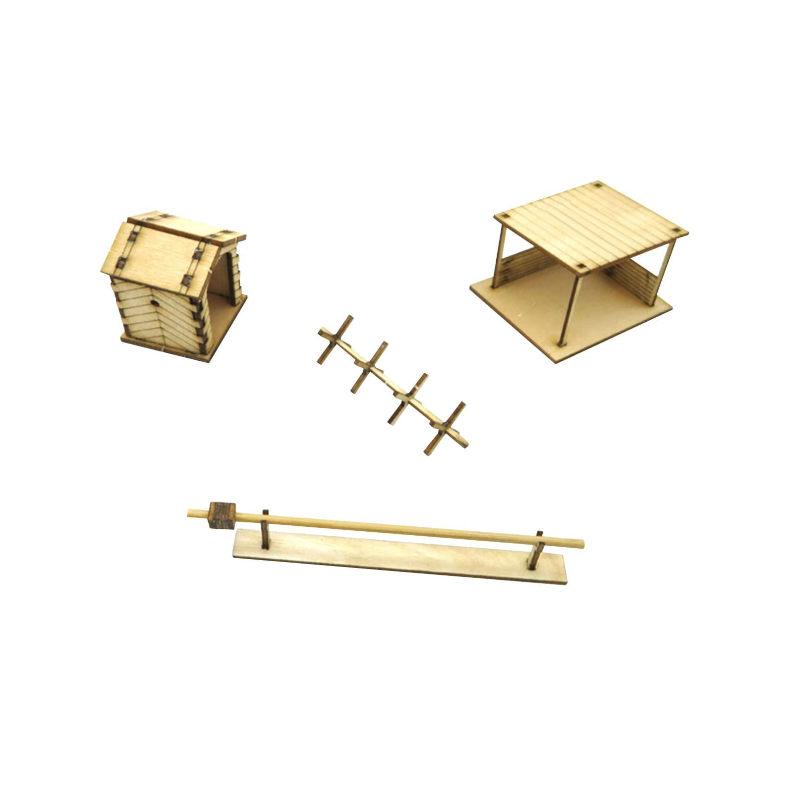 Wooden Model Kits 1:72 Scale Architecture Building Model Kits DIY ...