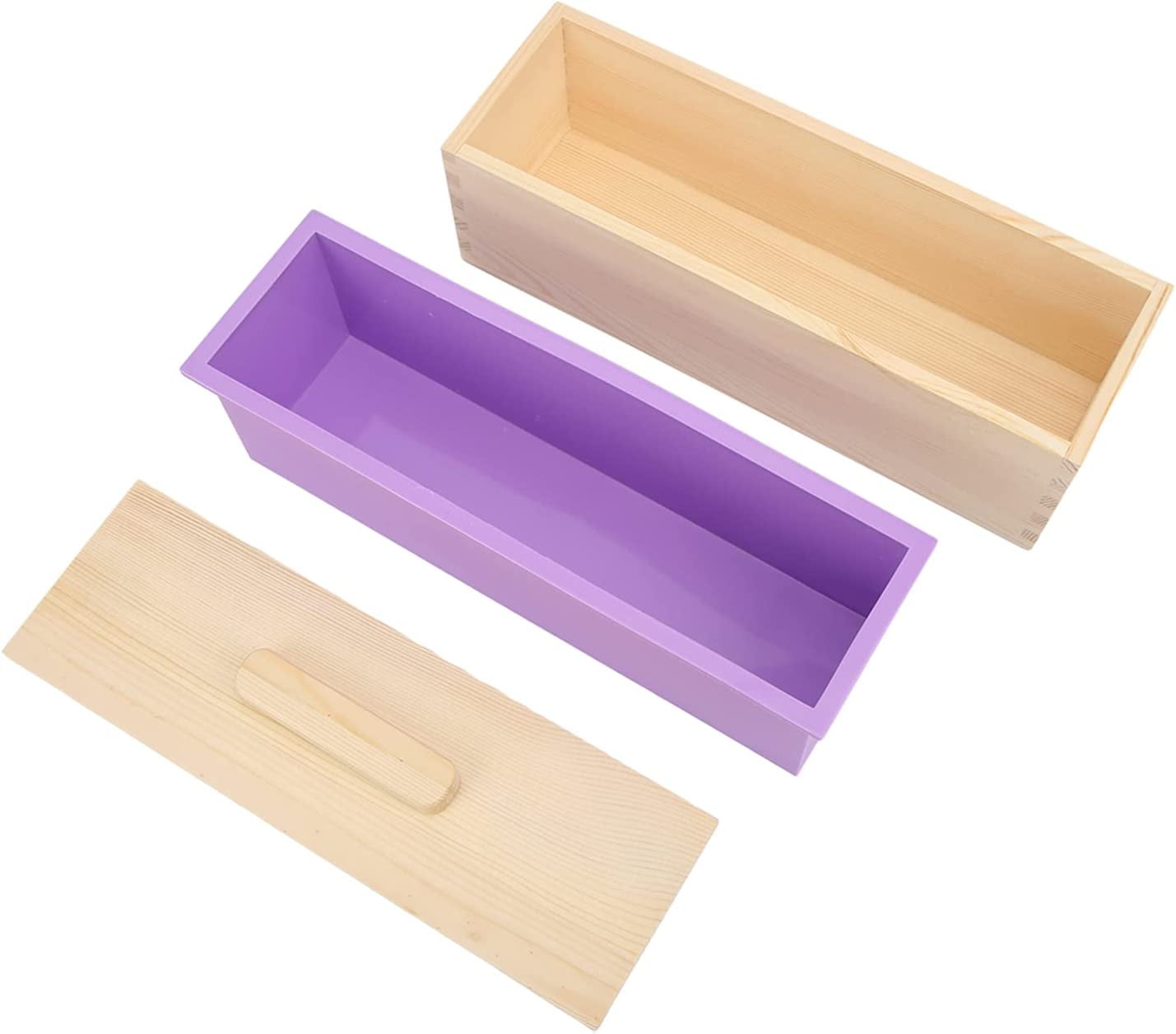 Wooden Mold with Rectangular Shaped Silicone Container Melt and Pour or ...