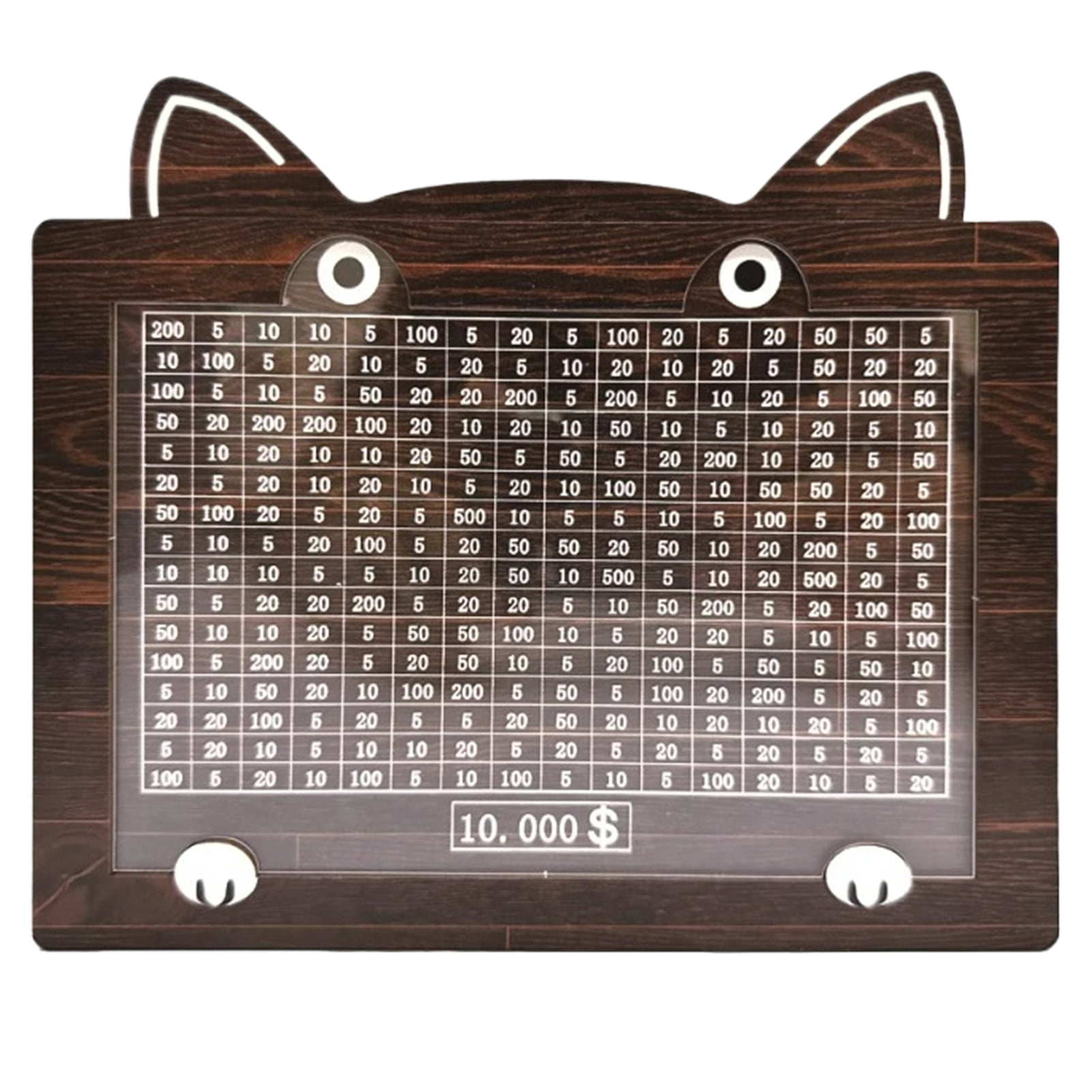 Wooden Money Box Cat Shape Money Bank with Counter Cash Vault Savings ...