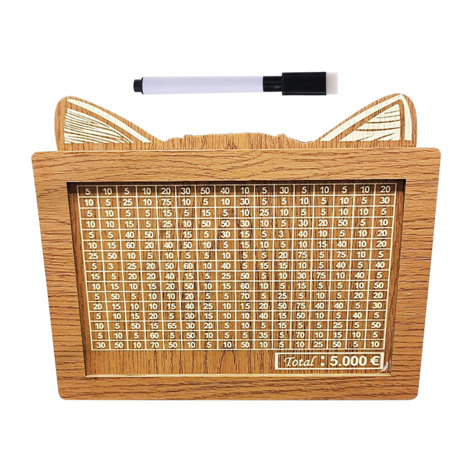 Wooden Money Box with Counter | Cash Savings Bank with Number Tracker ...