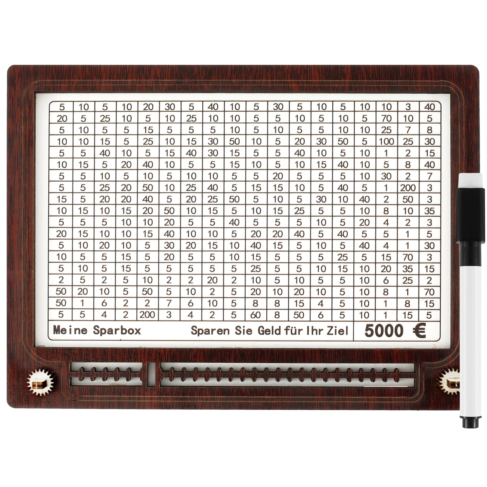 Wooden Money Box with Counter Retro Piggy Bank with Erasable Pen ...