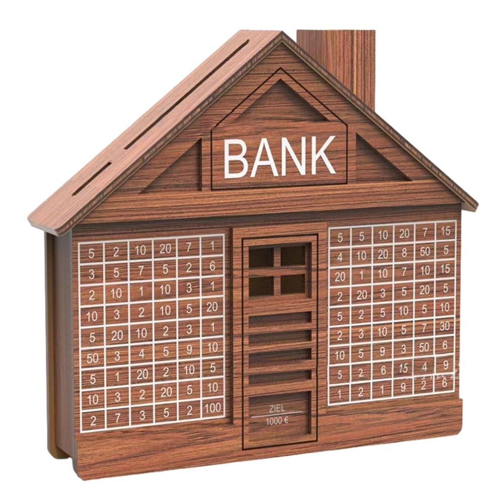 Wooden Money Box Money Box with Number Check €1000/2000 Money Box with ...