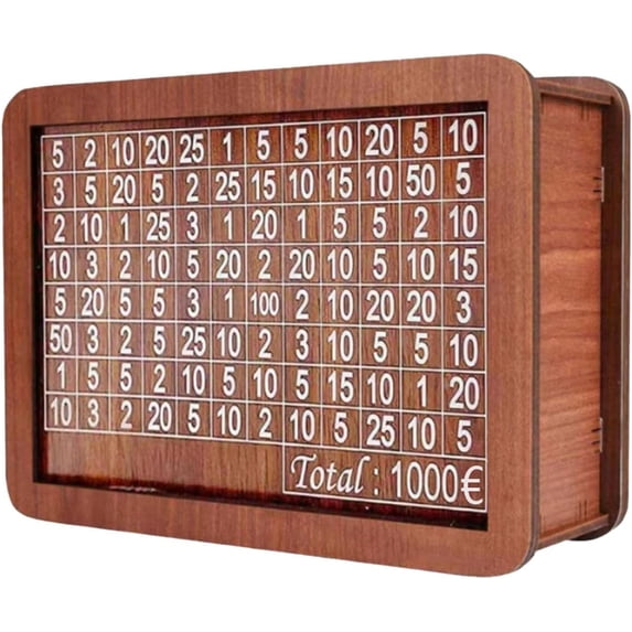 Wooden Money Box, Money Saving Storage Box Adult Money Bank, 10000 ...