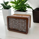 Wooden Money Box, Piggy Bank Wood Unbreakable Saving Jar, Money Saving ...