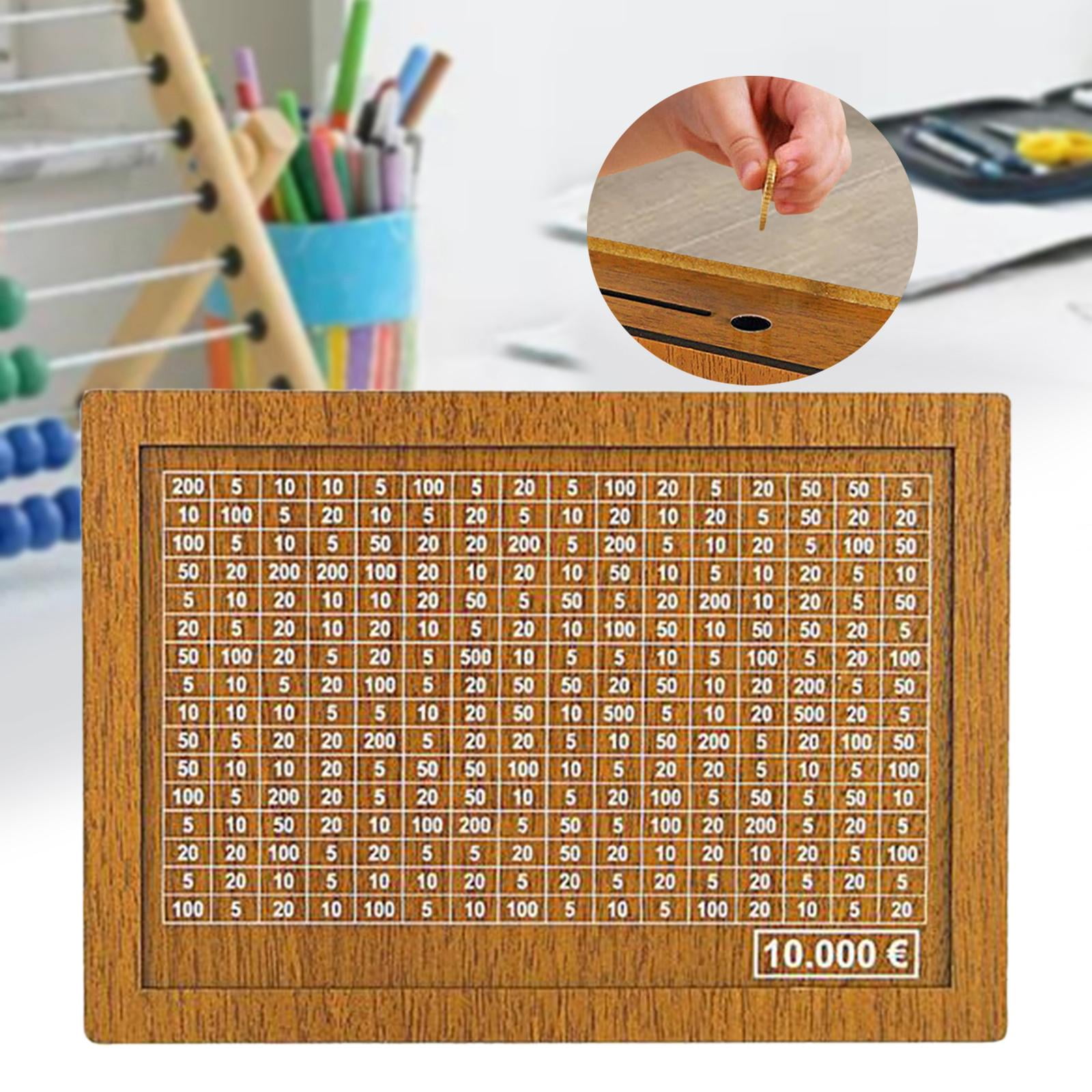 Wooden Money Box Storage Case Display Crafts Coin Bank for Adults Child ...