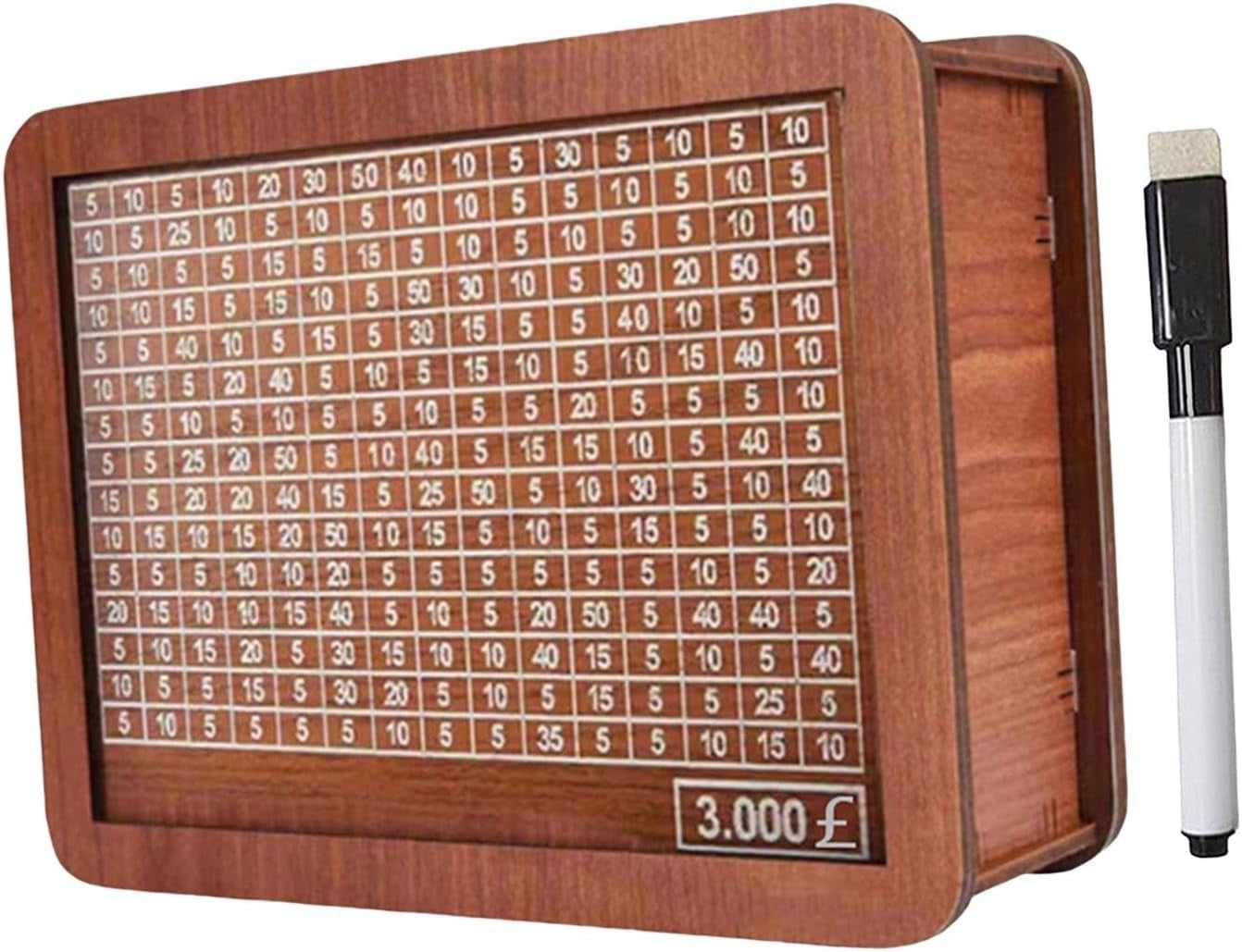 Wooden Money Box with Money Target and Numbers with Counter, Wooden ...