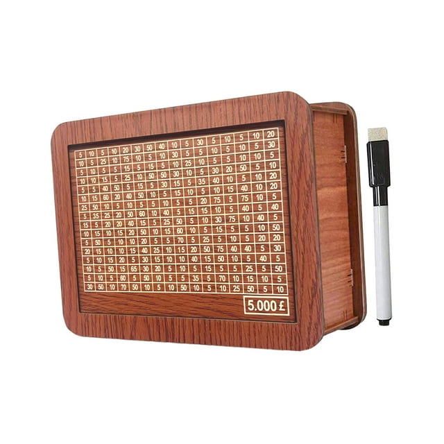 Wooden Money Box with Money and Numbers with Counter Crafts Portable ...